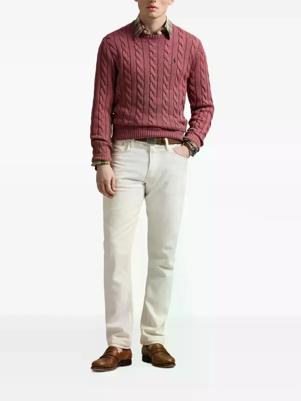 Polo Ralph Lauren Cable-knit Crew-neck Jumper - Red