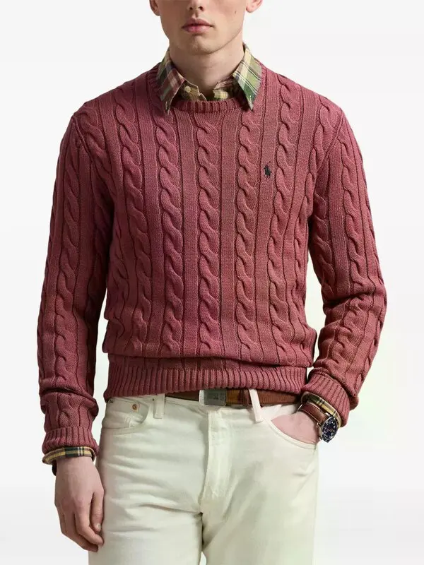 Polo Ralph Lauren Cable-knit Crew-neck Jumper - Red