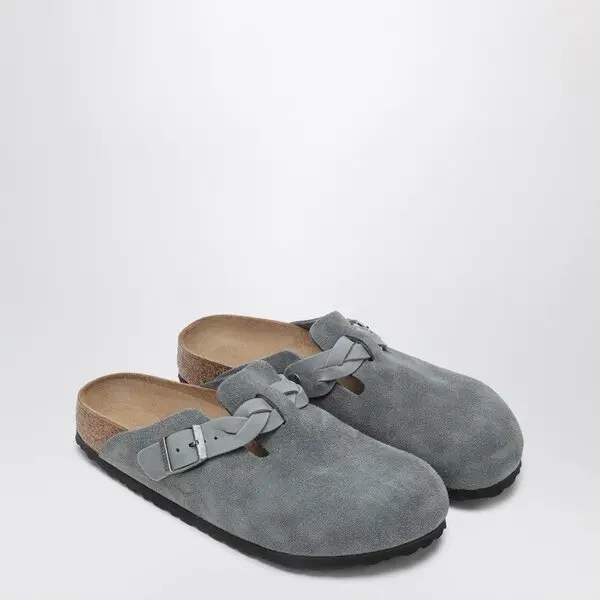 BIRKENSTOCK Braided Suede Leather Slipper