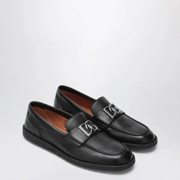 Dolce & Gabbana Leather Loafers With Dg Logo