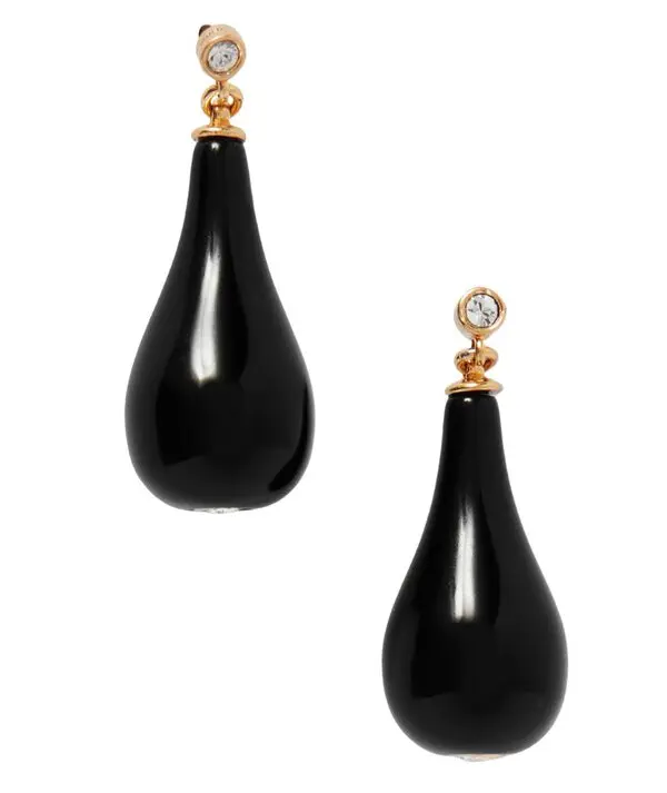 TOTEME Gold-tone Crystal And Onyx Earrings - Black