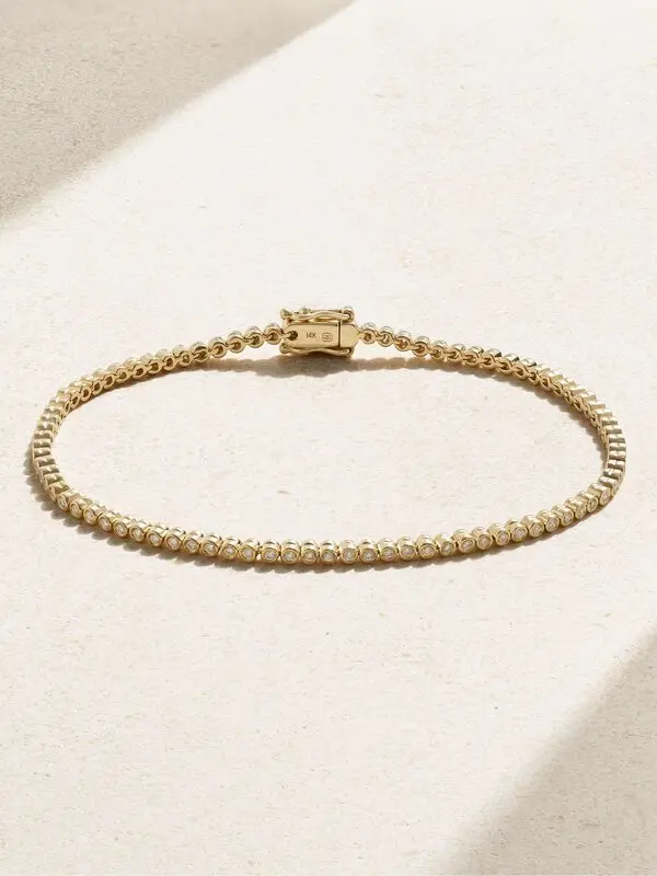 SYDNEY EVAN Eternity 14-karat Diamond Bracelet - Gold