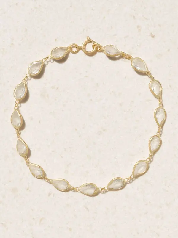Jia Jia Chakra Gold Topaz Bracelet - Clear