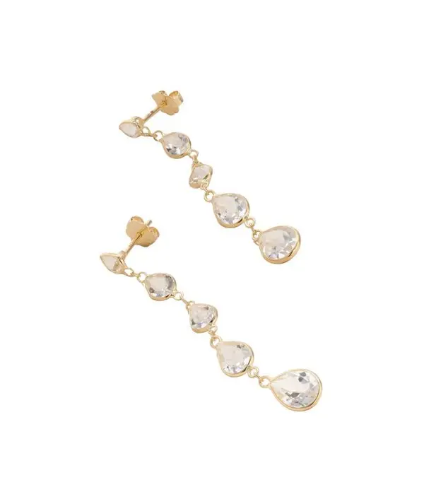 Jia Jia Chakra White Topaz Drop Earrings - Neutrals