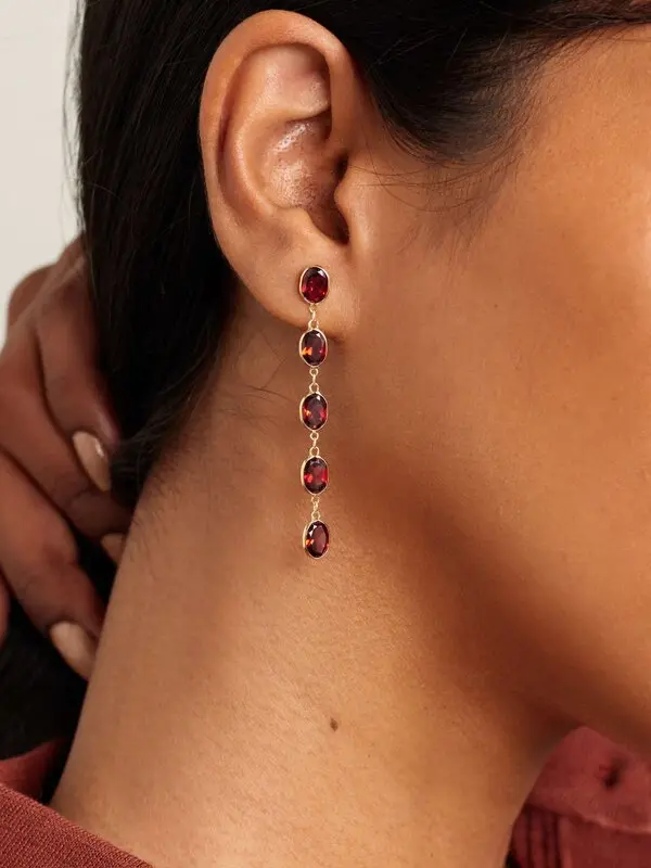 Jia Jia Chakra Garnet Earrings