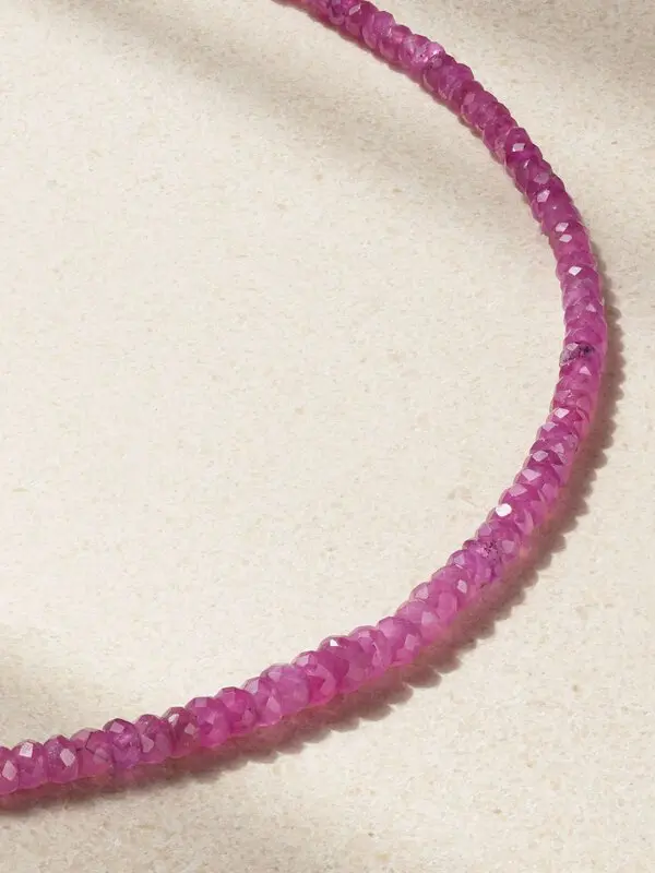 Jia Jia Gold And Sapphire Necklace - Pink