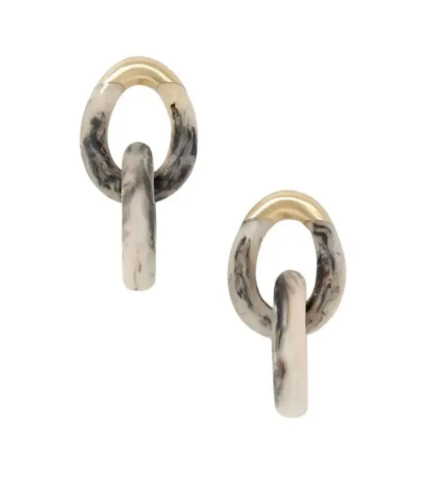 dinosaur designs - Rock Large Gold-Tone Earrings