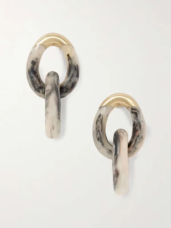 dinosaur designs - Rock Large Gold-Tone Earrings