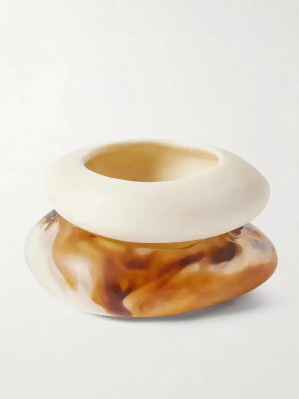 Dinosaur Designs Rock Resin Bangles Set Of Two - Neutrals