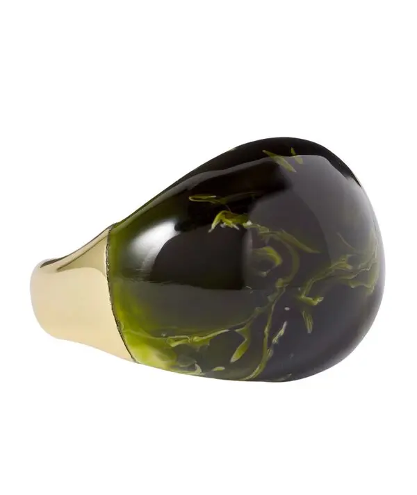 Dinosaur Designs Large Resin Ring - Green