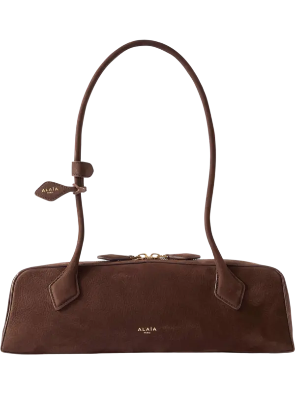 Alaïa Le Teckel Medium Nubuck Shoulder Bag - Brown