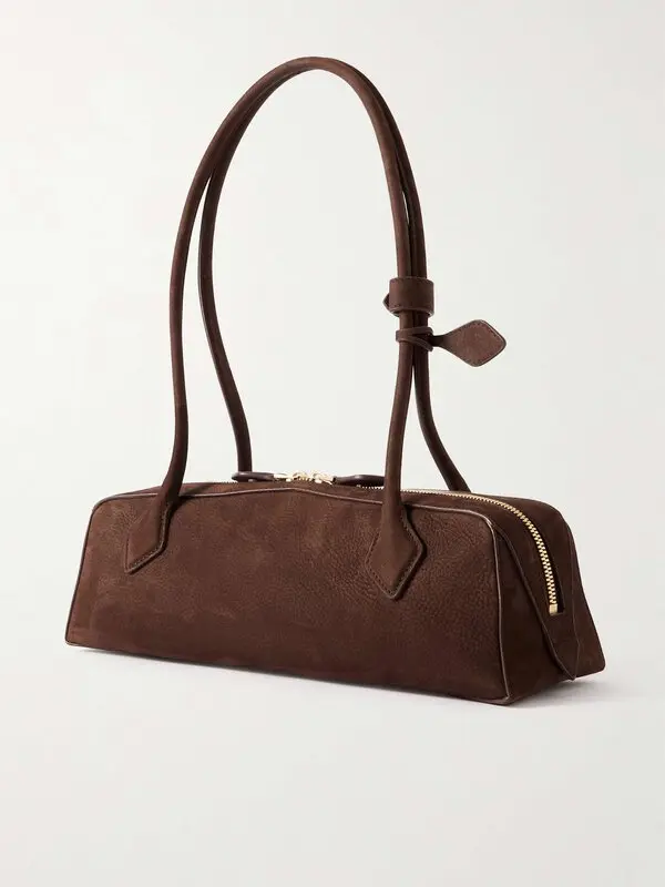 Alaïa Le Teckel Medium Nubuck Shoulder Bag - Brown