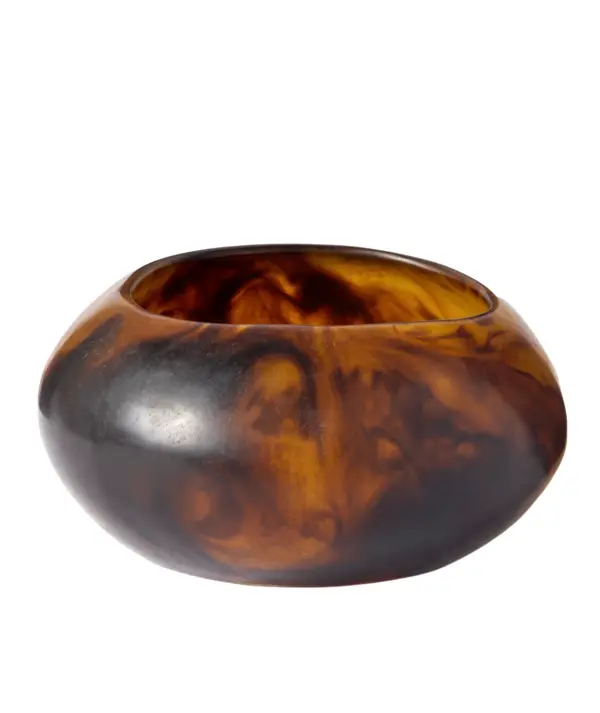 Dinosaur Designs Large Boulder Resin Bangle - Tortoiseshell