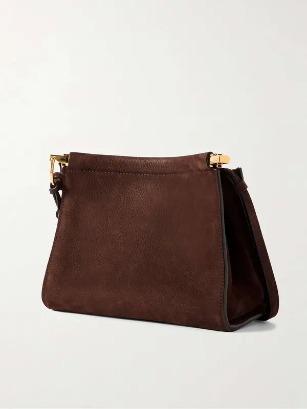 Alaïa Le Click Small Nubuck Shoulder Bag