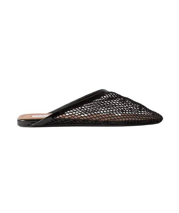 Alaïa Leather-trimmed Fishnet Mules - Black
