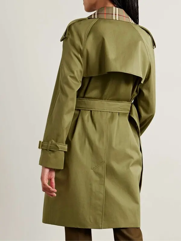 Burberry Belted Double-breasted Cotton-twill Trench Coat