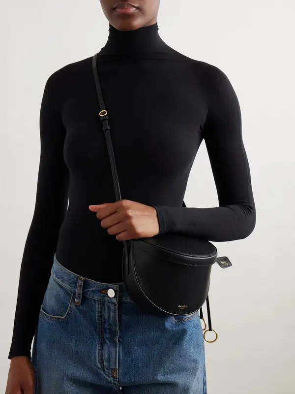 Alaïa Textured-leather Shoulder Bag - Black