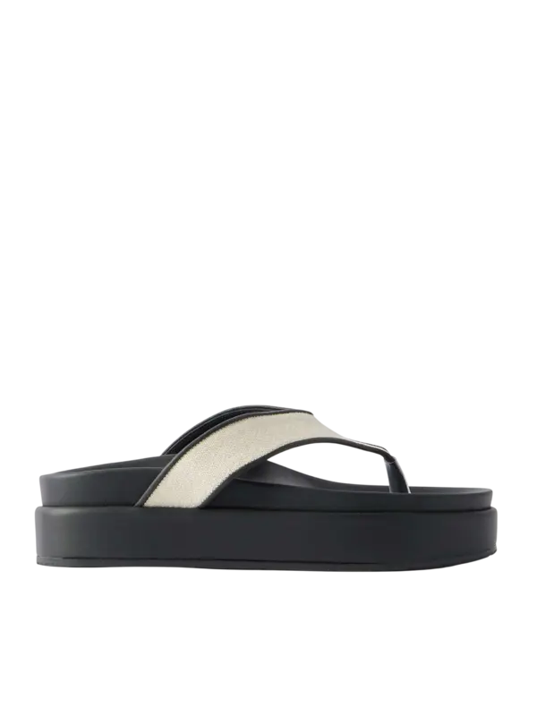 ANCIENT GREEK SANDALS Charys Flatform Canvas Sandals