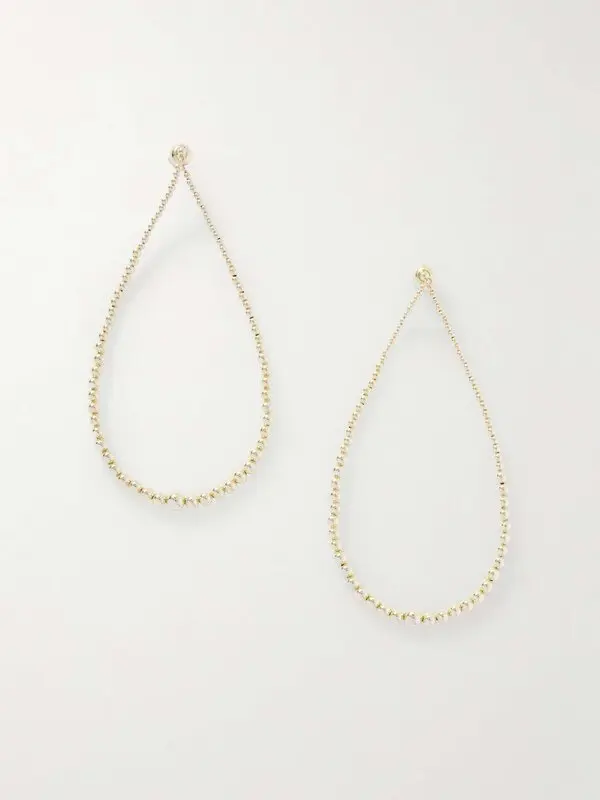 Alaïa Tonal Beaded Drop Earrings - Gold