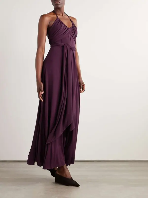 Alaïa Stretch-jersey Halterneck Maxi Dress