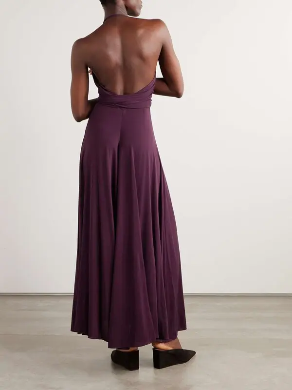 Alaïa Stretch-jersey Halterneck Maxi Dress