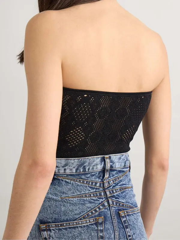 Alaïa Pointelle-knit Bodysuit