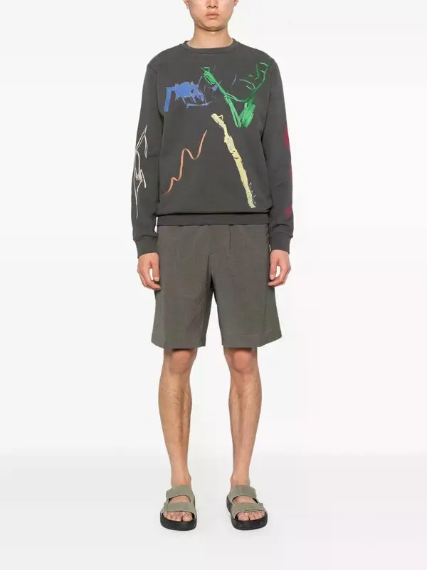 Paul Smith Seersucker Straight-leg Shorts - Grey