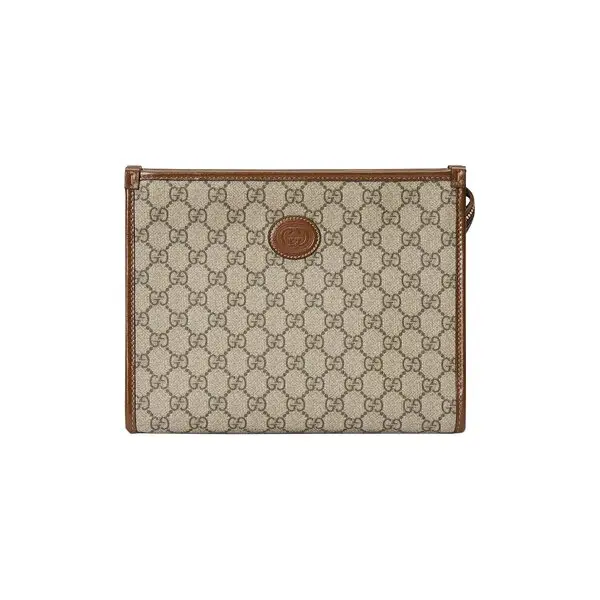 Gucci Beauty Case With Interlocking G - Brown