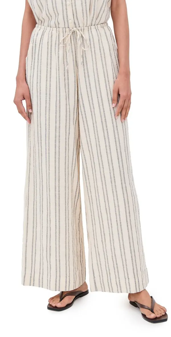 Z Supply Soleil Stripe Pants - Sea Salt