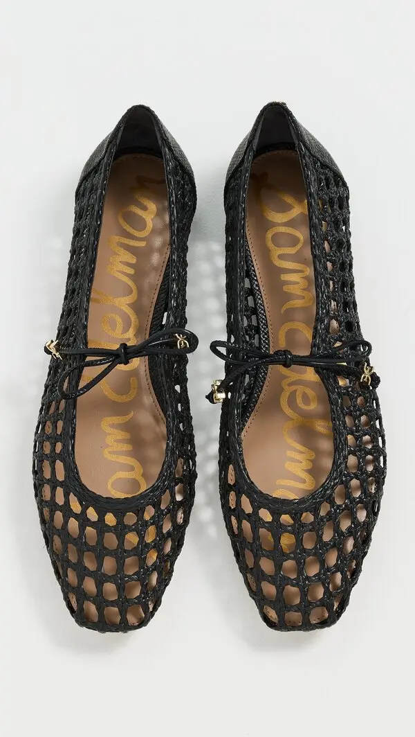 Sam Edelman Marcie Woven Mary Jane Flats - Black