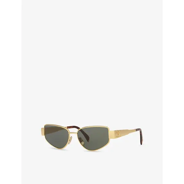 Celine Metal Triomphe Square Sunglasses