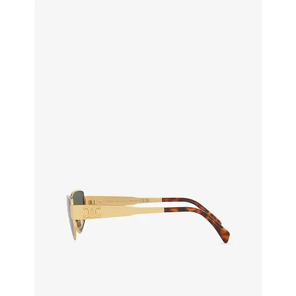 Celine Metal Triomphe Square Sunglasses