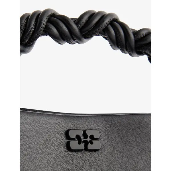 GANNI Mini Leather-blend Top-handle Bag - Black