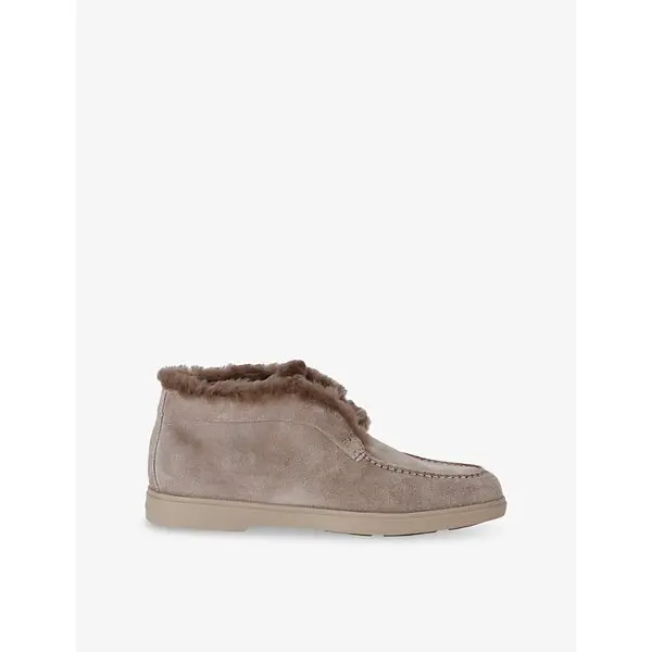 Santoni Fortune Suede Ankle Boots - Brown