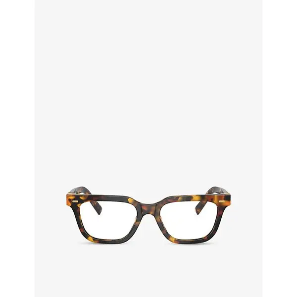 Miu Miu Rectangle-frame Acetate Eyeglasses - Brown