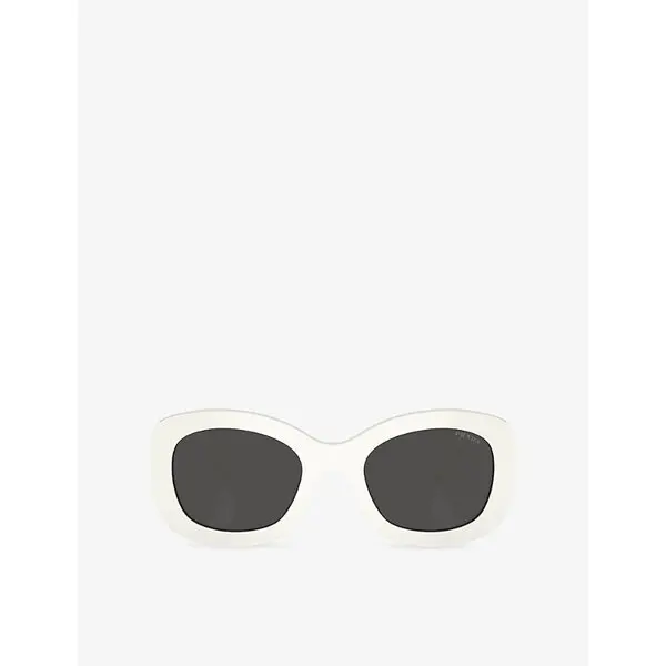 Prada Butterfly-frame Acetate Sunglasses - White