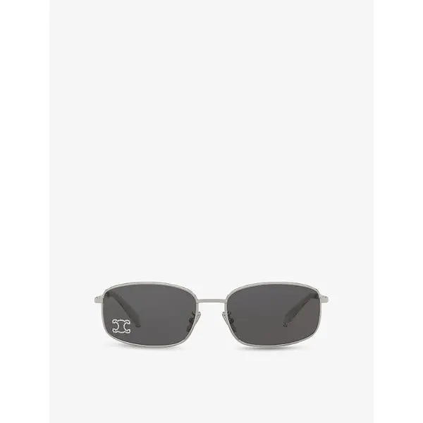 Celine Square-frame Metal Sunglasses - Grey