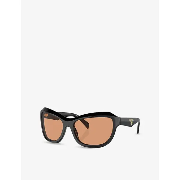 Prada Butterfly-frame Acetate Sunglasses - Black