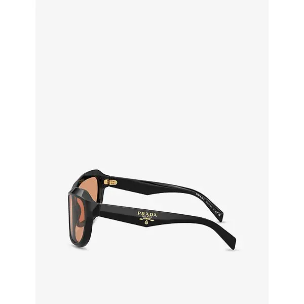 Prada Butterfly-frame Acetate Sunglasses - Black