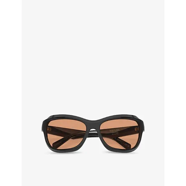 Prada Butterfly-frame Acetate Sunglasses - Black