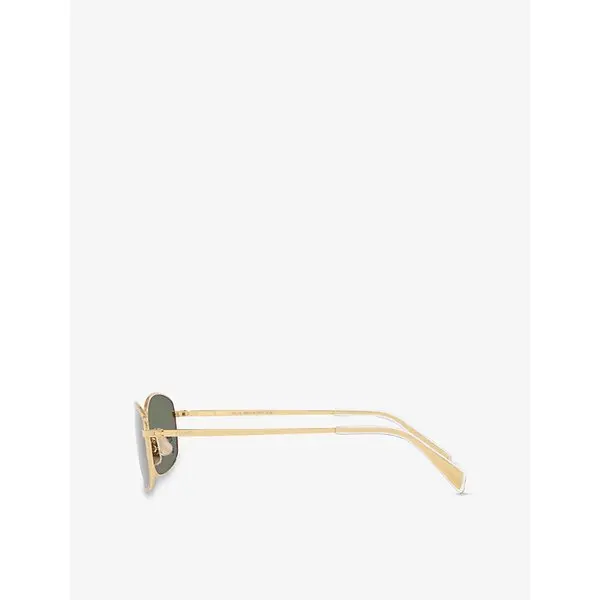 Celine Cl40285u Triomphe Square-frame Sunglasses - Gold