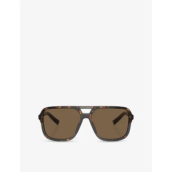 Dolce & Gabbana Dg4354 Square-frame Sunglasses - Brown