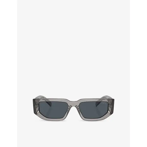 Prada Rectangle-frame Acetate Sunglasses - Grey