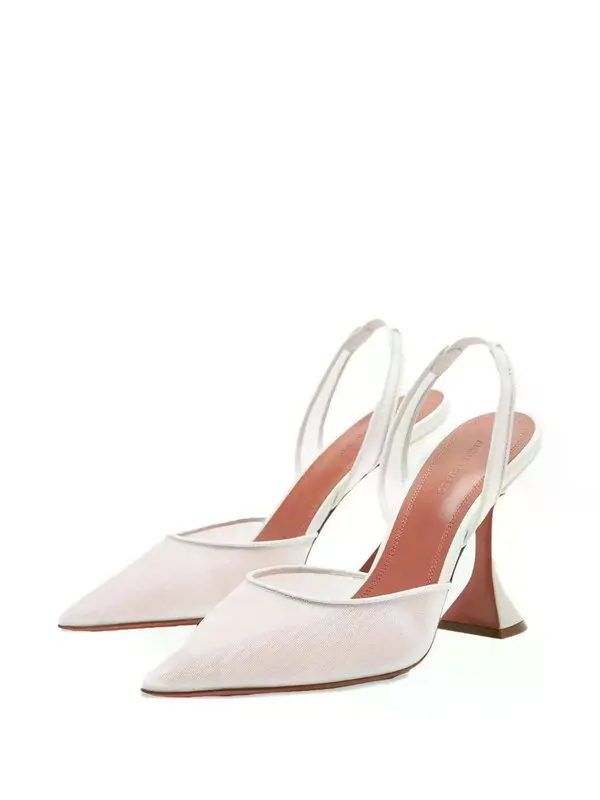 Amina Muaddi Holli 95mm Pumps - Neutrals