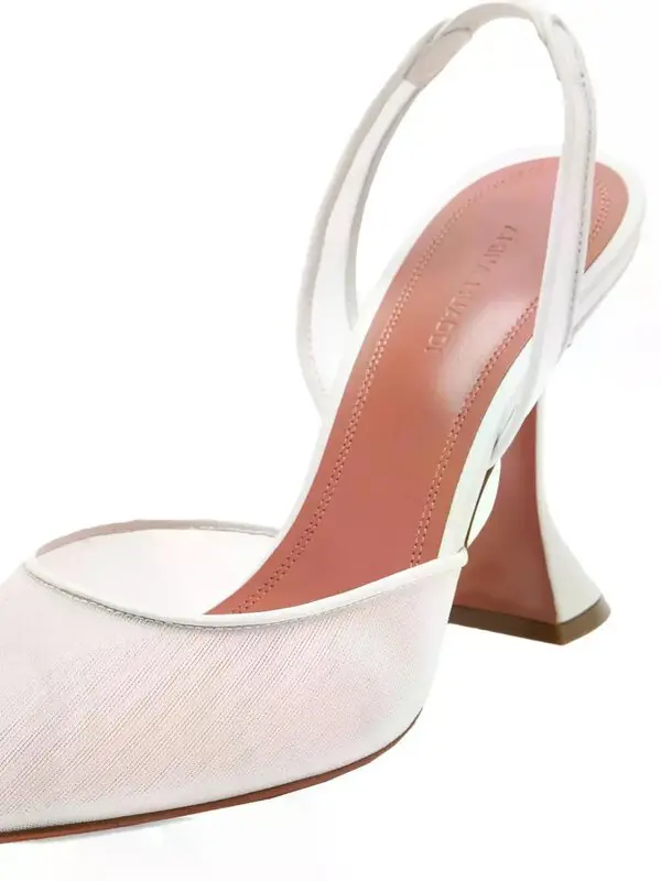 Amina Muaddi Holli 95mm Pumps - Neutrals
