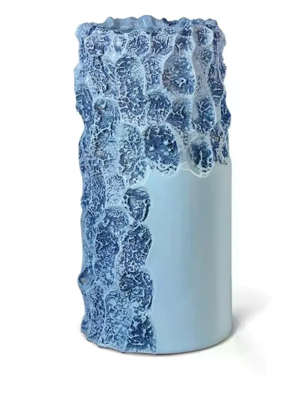 EDITIONS MILANO Oxymoron Textured Ceramic Vase - Blue