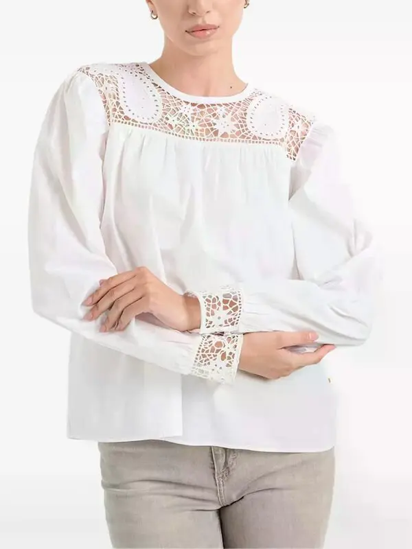 BOSS Cotton Long Sleeve Blouse