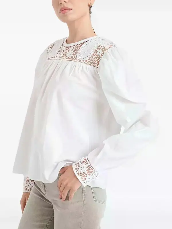BOSS Cotton Long Sleeve Blouse
