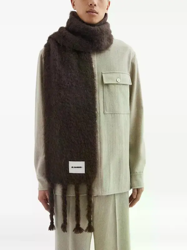 JIL SANDER Logo-patch Scarf