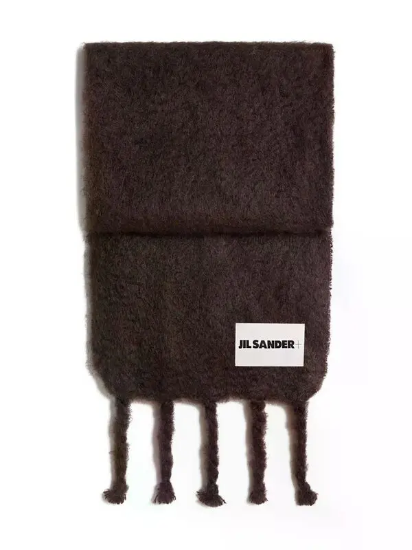 JIL SANDER Mohair-blend Scarf - Brown